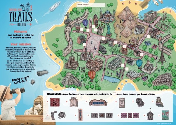 Hitchin Treasure Map Trail | things to do for families in Hitchin ...